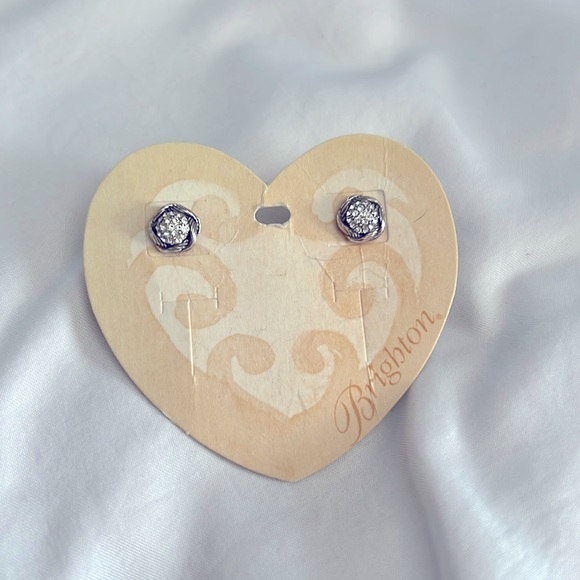 Brighton | Jewelry | Brighton Silver And Rhinestone Stud Earrings Brand ...